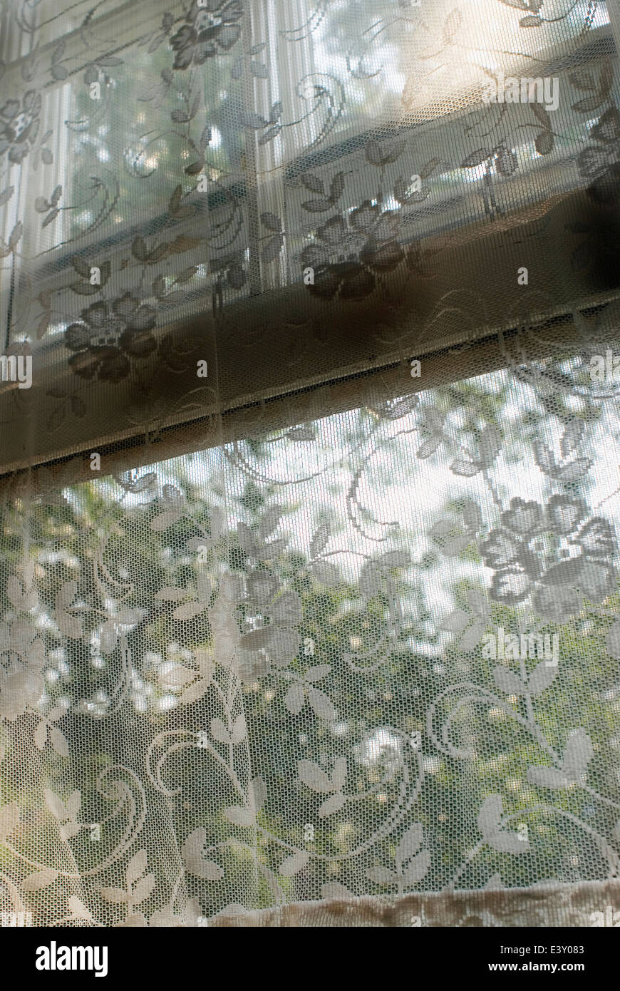 Transparent lace curtains hi-res stock photography and images - Alamy