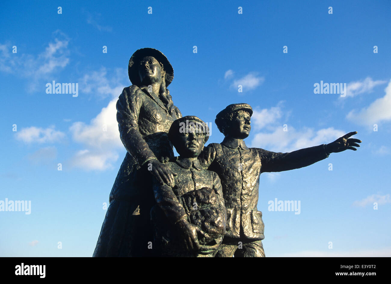 Statue of Annie Moore and her brothers, Ireland Stock Photo - Alamy