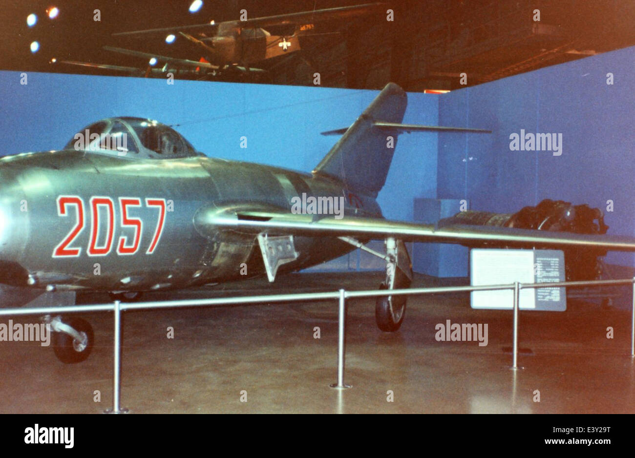 The Mikoyan-Gurevich MiG-15, a Soviet jet fighter, is depicted in this ...