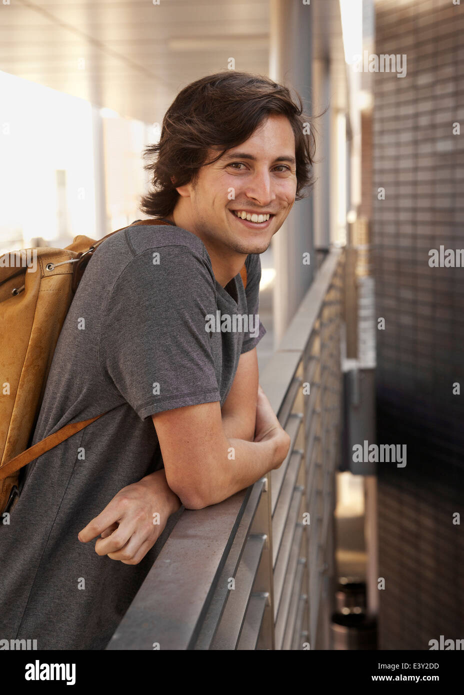 Portrait of smiling college student Stock Photo - Alamy