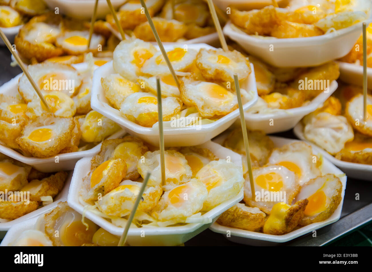 fried bird egg for easy food Stock Photo - Alamy