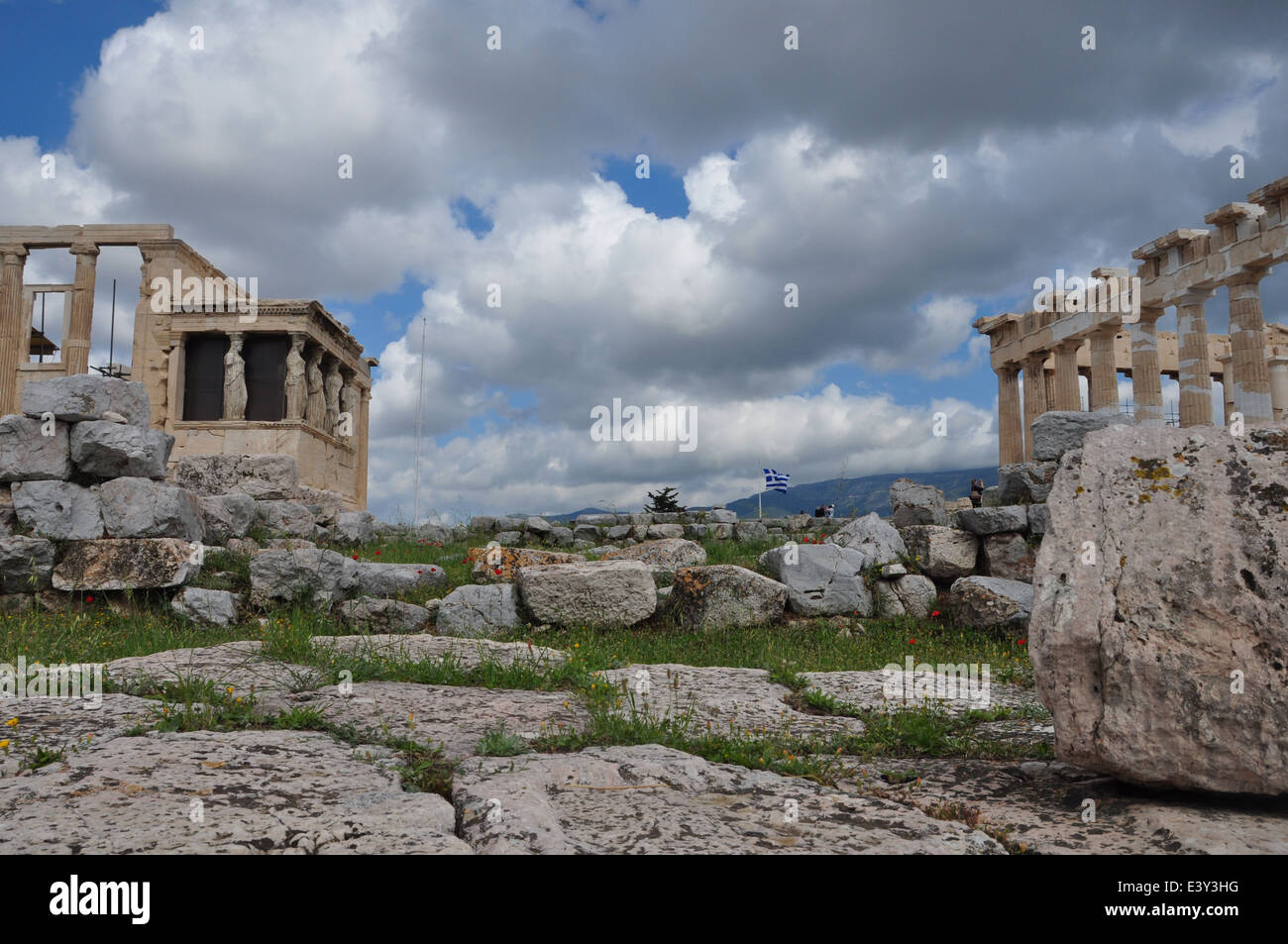 View of Parthenon and Erechtheion with the Porch of Caryatids at the ...