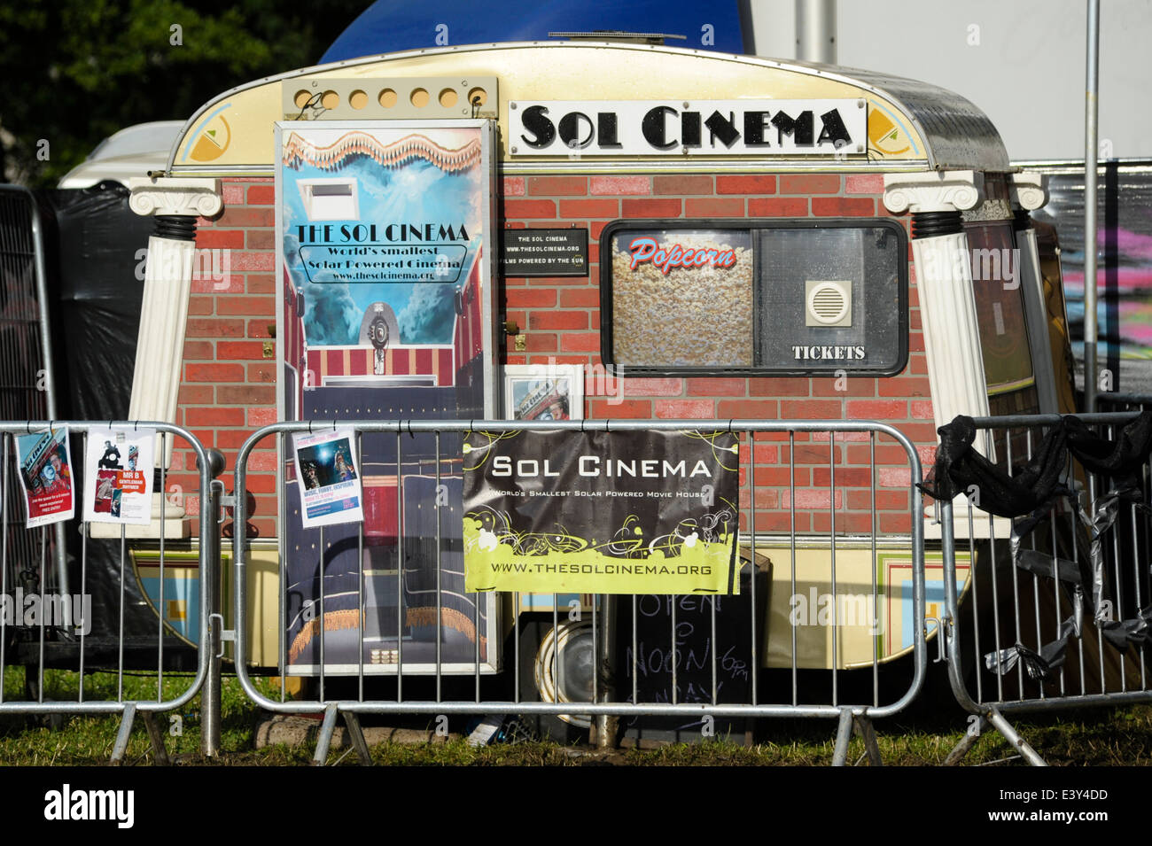 Pilton, UK, 28/06/2014 : Glastonbury Festival, The Sol Cinema is a ...