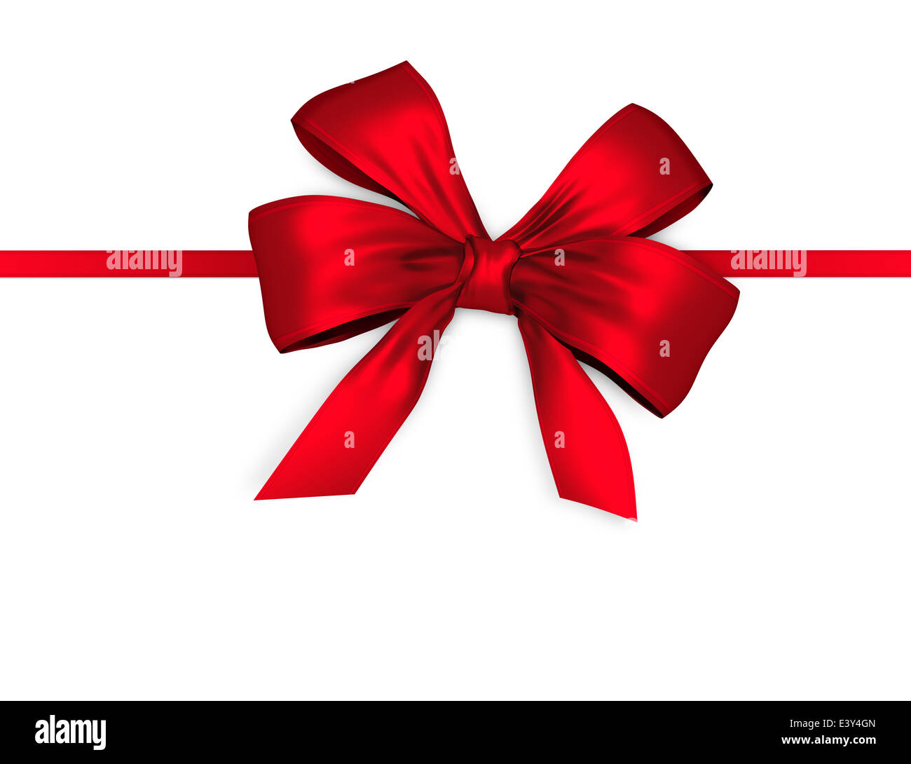 Red shiny bow with ribbon isolated on white background Stock Photo - Alamy