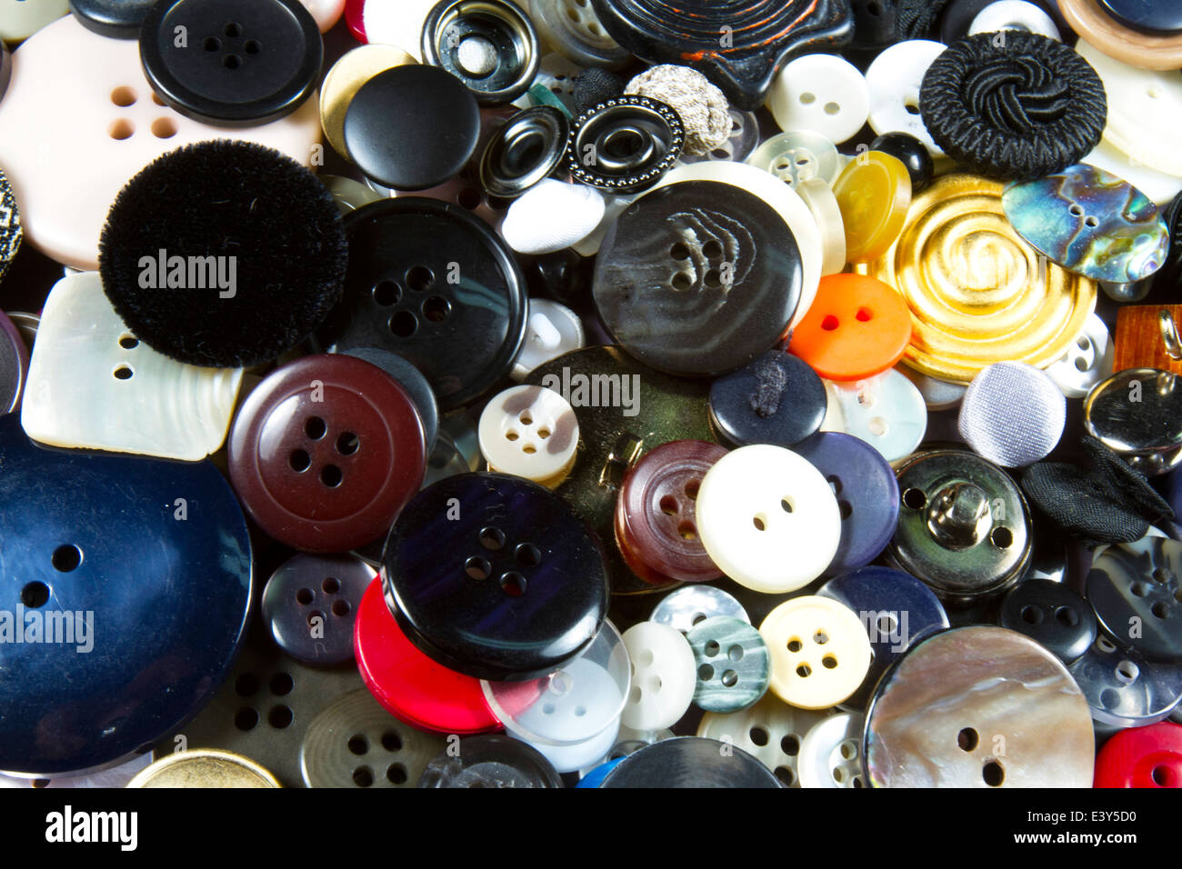 Colorful array of fashion buttons Stock Photo - Alamy