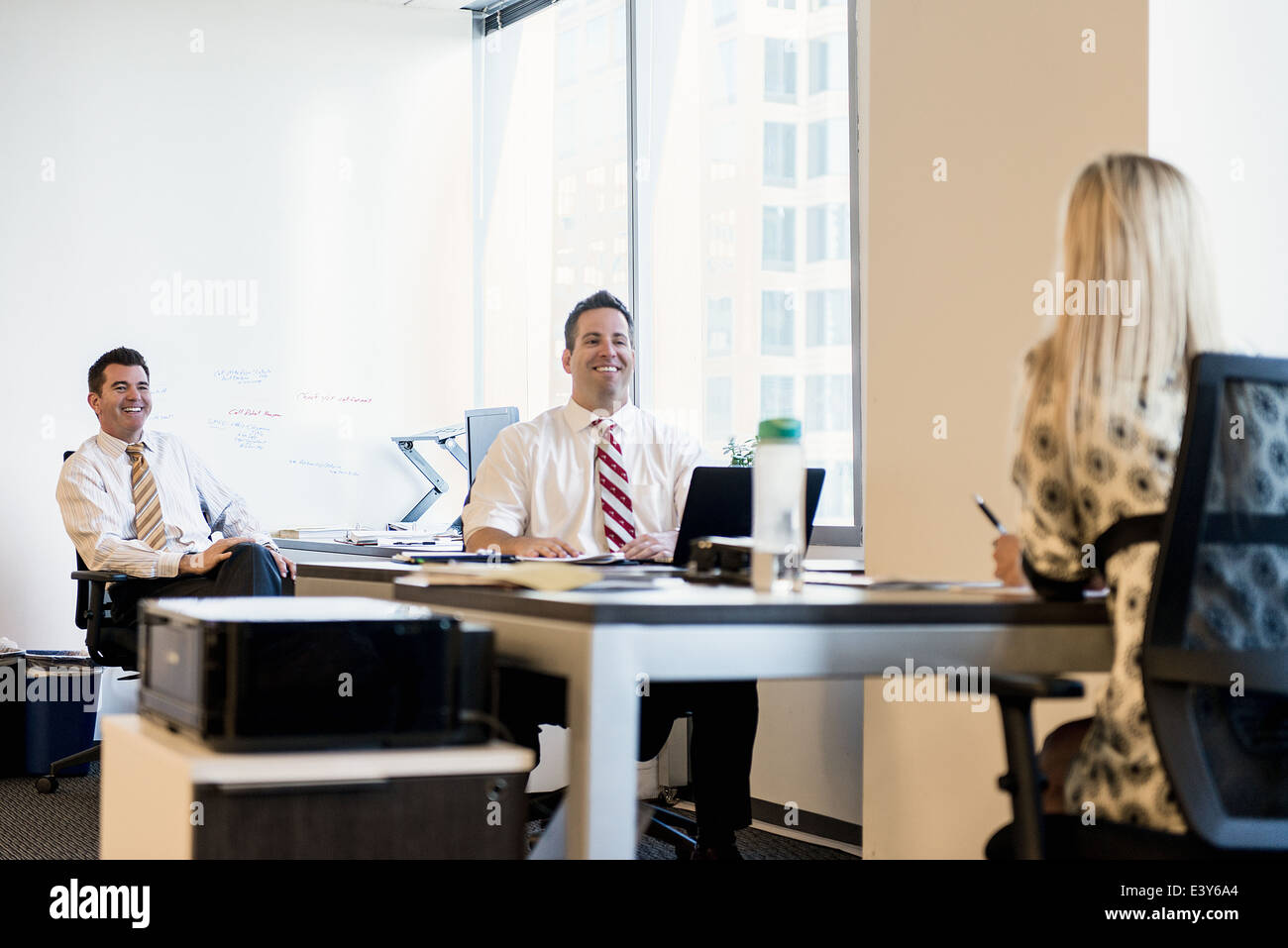 Three business lawyers meeting in office Stock Photo - Alamy