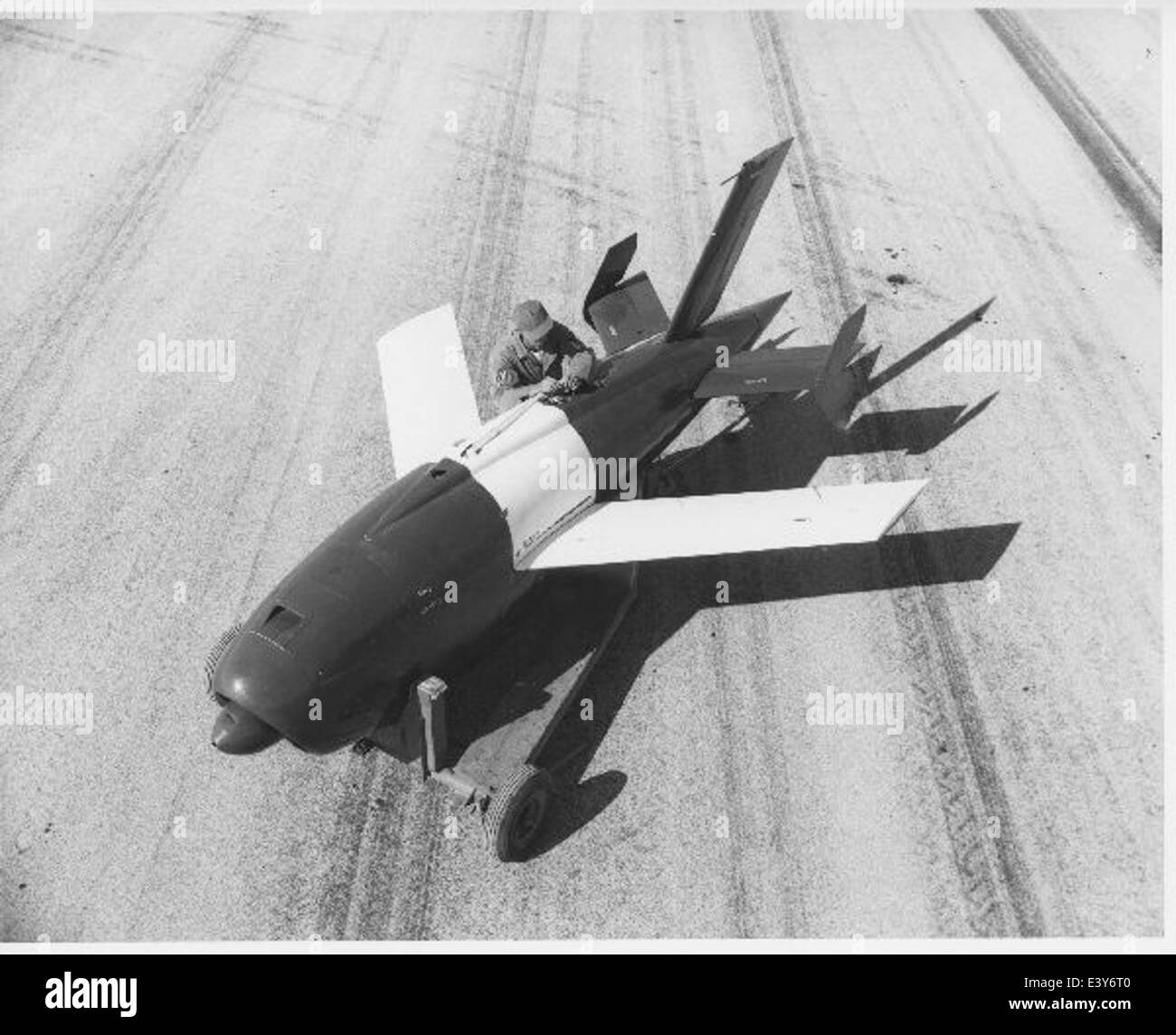 A 1945 photograph of a Ryan aircraft related to Charles Lindbergh ...