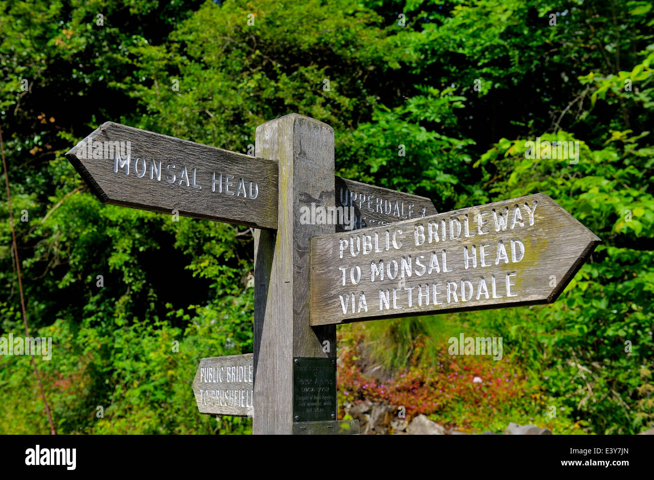 Countryside directional sign posts Derbyshire England UK Stock Photo ...