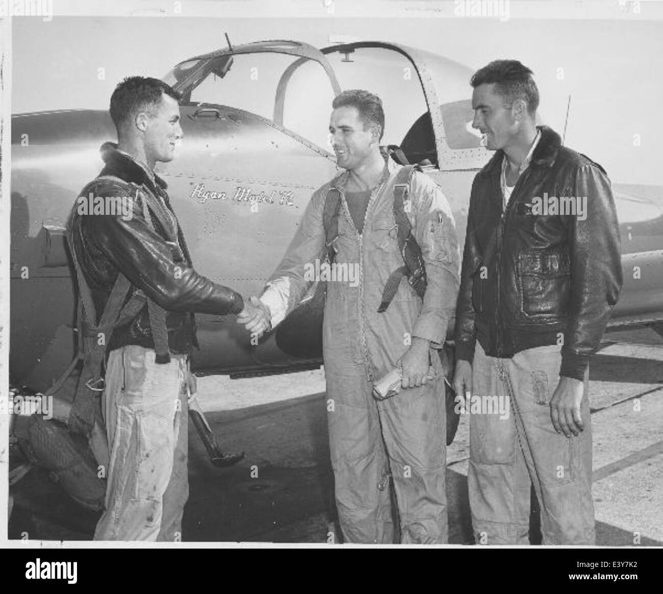 A photograph of a Ryan aircraft from 1953, displayed at the San Diego ...