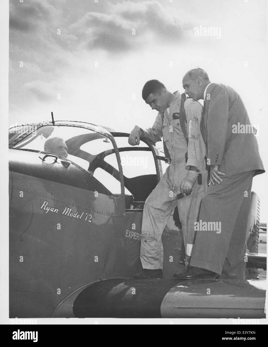 This 1953 photograph shows the Ryan 01817 aircraft, part of the Lindbergh collection at the San ...