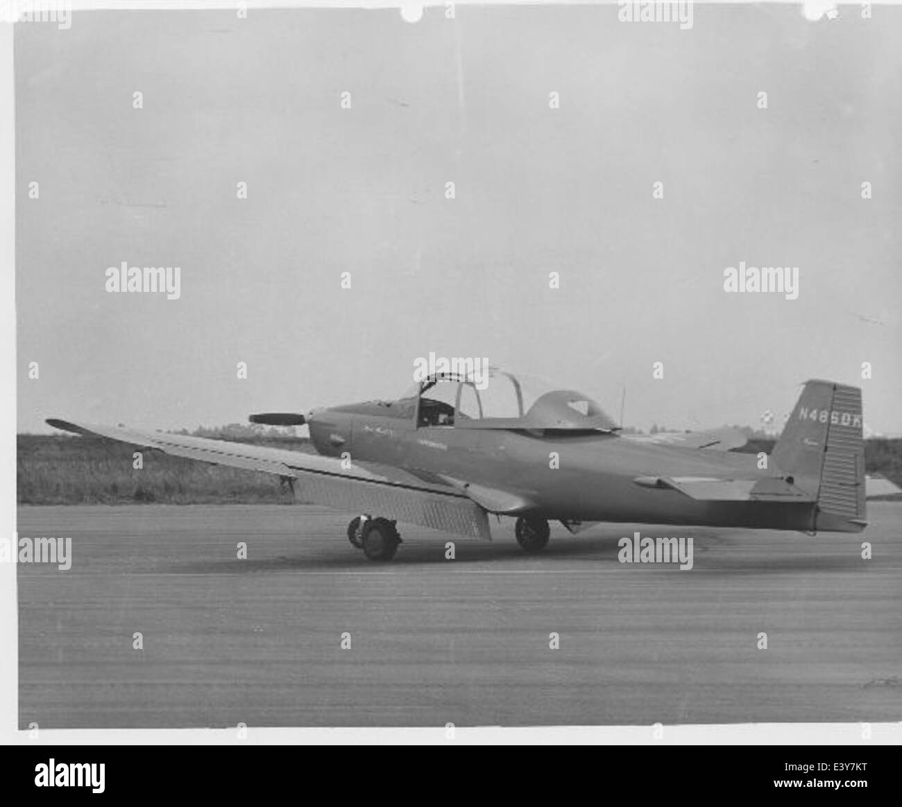 A photograph from 1953 featuring a Ryan aircraft associated with Charles Lindbergh, captured at ...