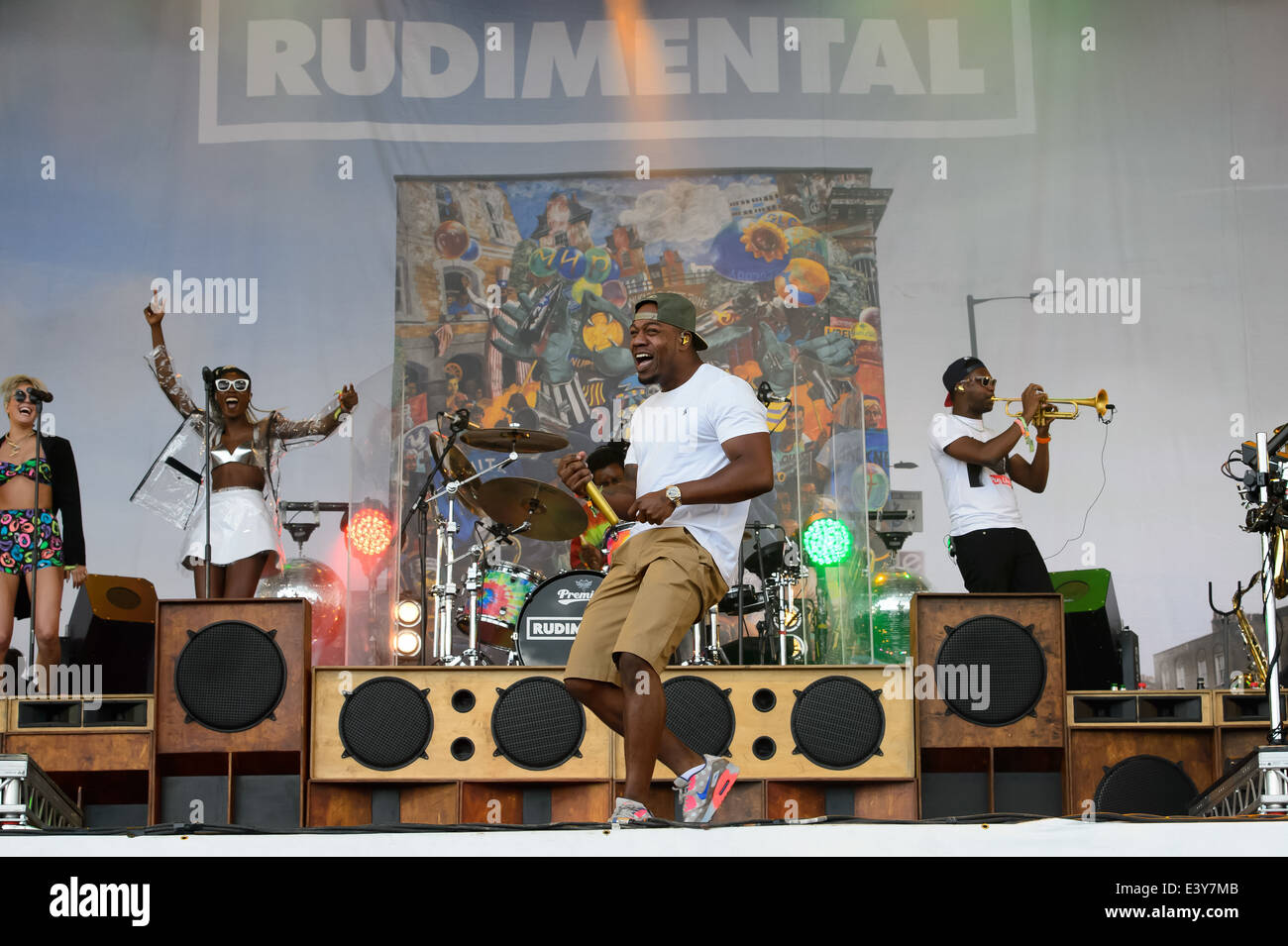 Rudimental performs at Glastonbury music festival, England, Friday ...