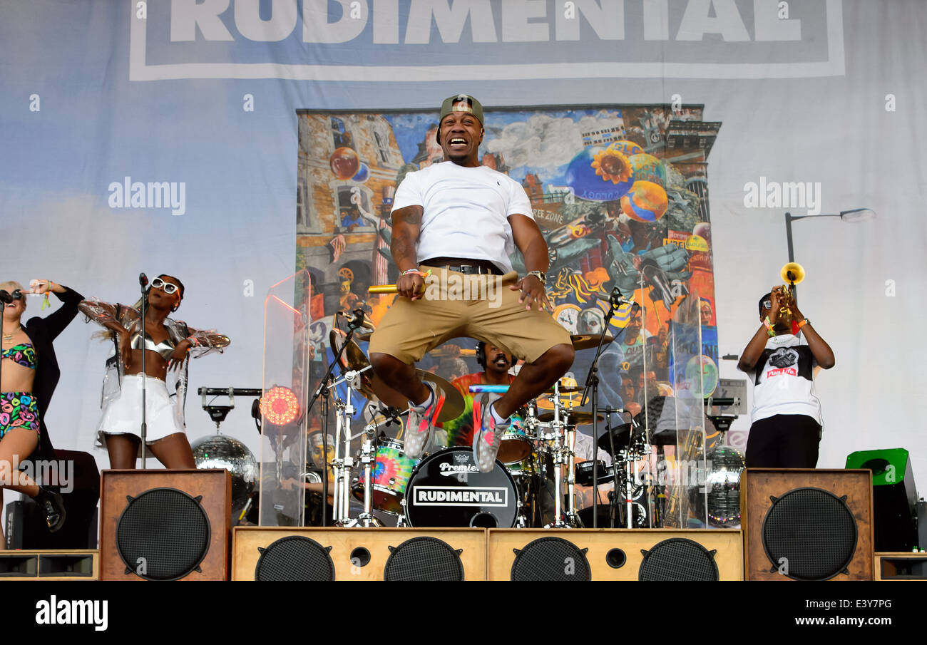 Rudimental performs at Glastonbury music festival, England, Friday ...