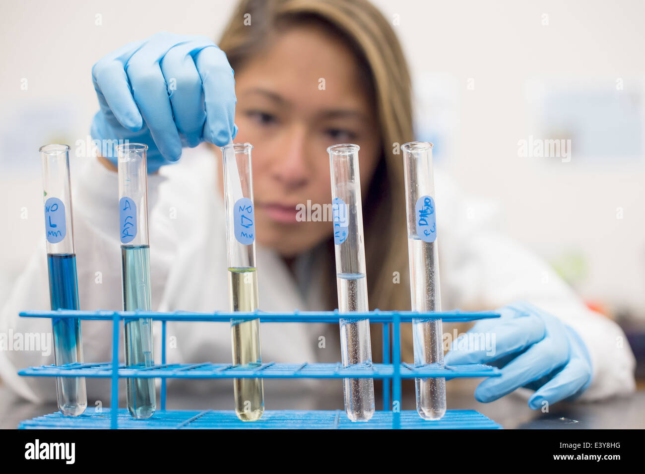 Young student test tube hi-res stock photography and images - Alamy