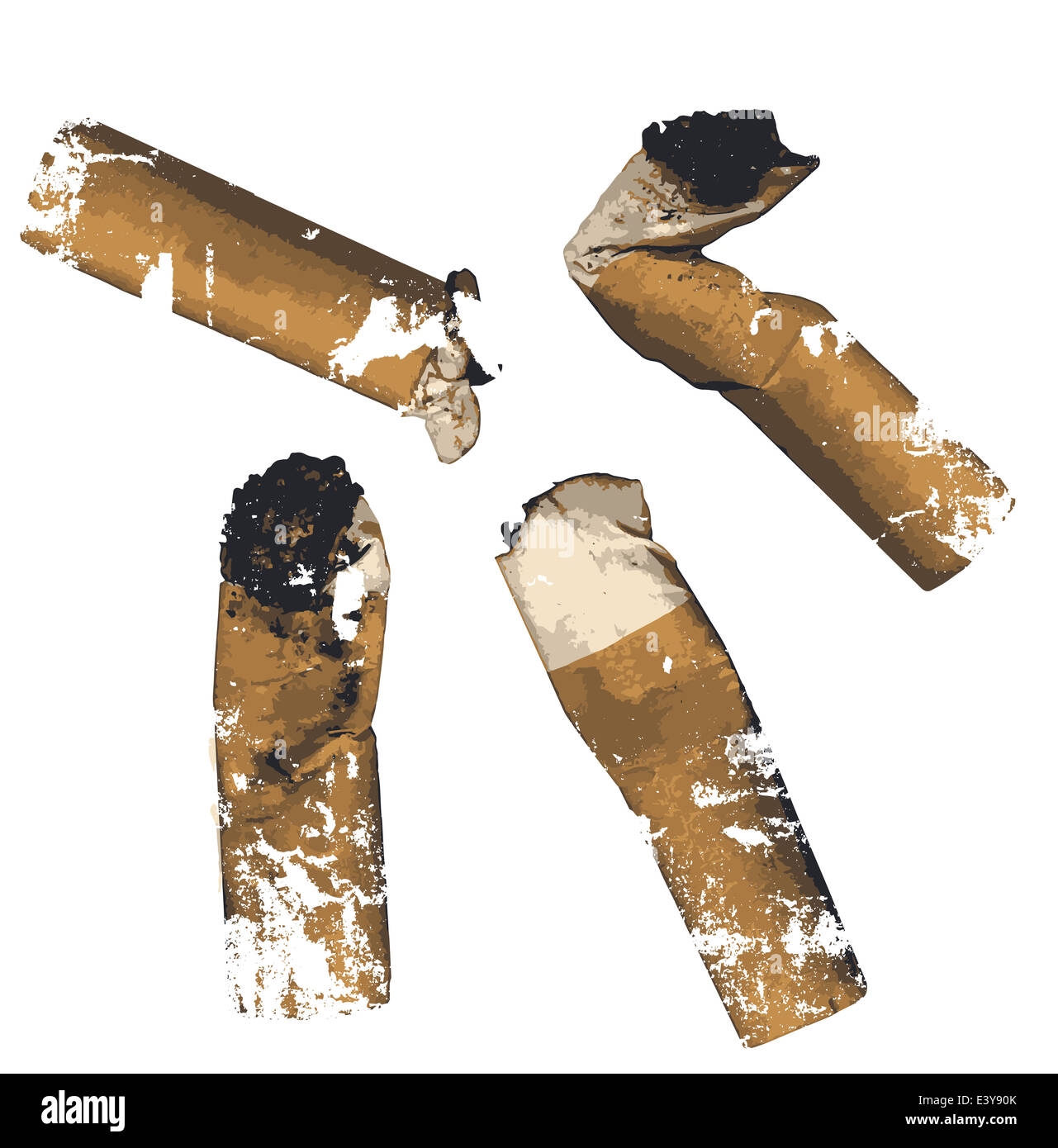 A collection of old cigarette stubs Stock Photo - Alamy