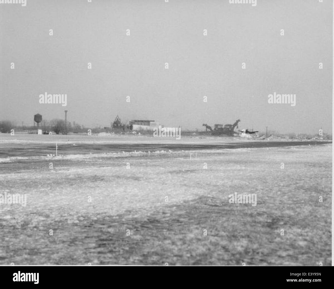 A 1945 photograph of Charles A. Lindbergh's aircraft, displayed at the ...