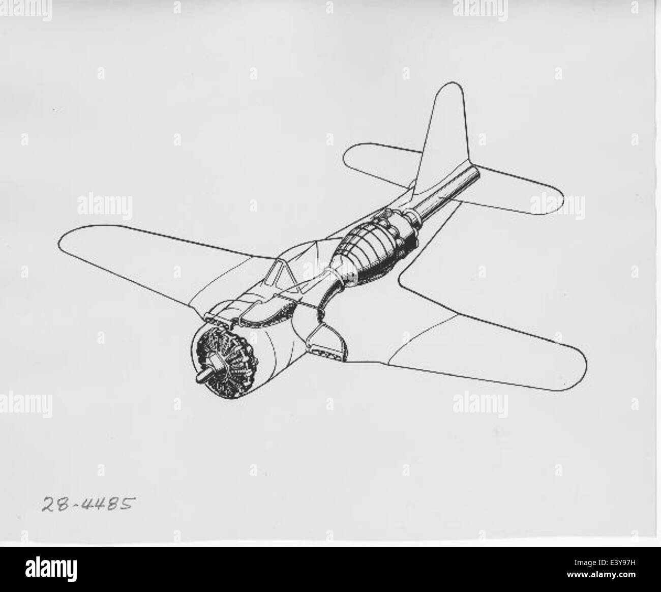 This 1945 photograph displays a Ryan aircraft, part of the Lindbergh ...