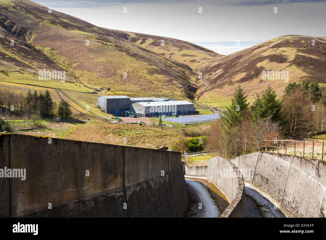 A solar powered water treatment plant below Coulter reservoir in the ...