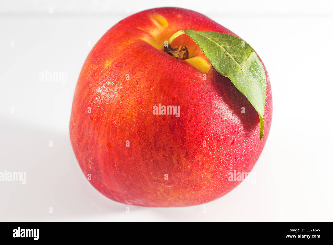 Beautiful photo Nectarine fruit isolated on white background Stock ...