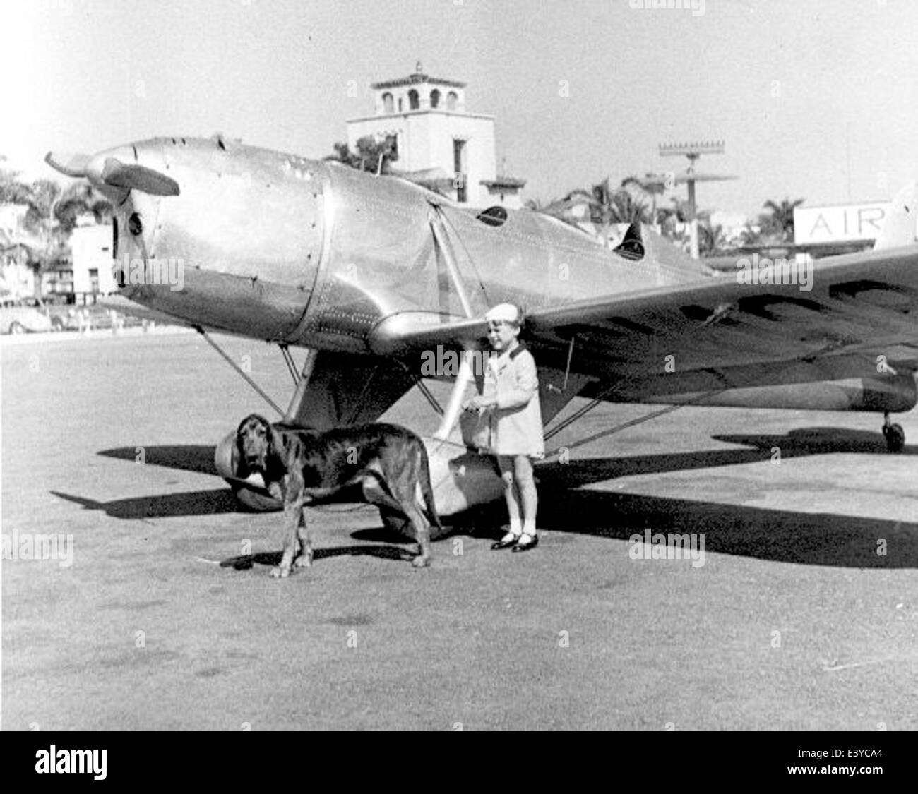 A photograph of a 1934 Ryan aircraft, associated with Charles Lindbergh ...
