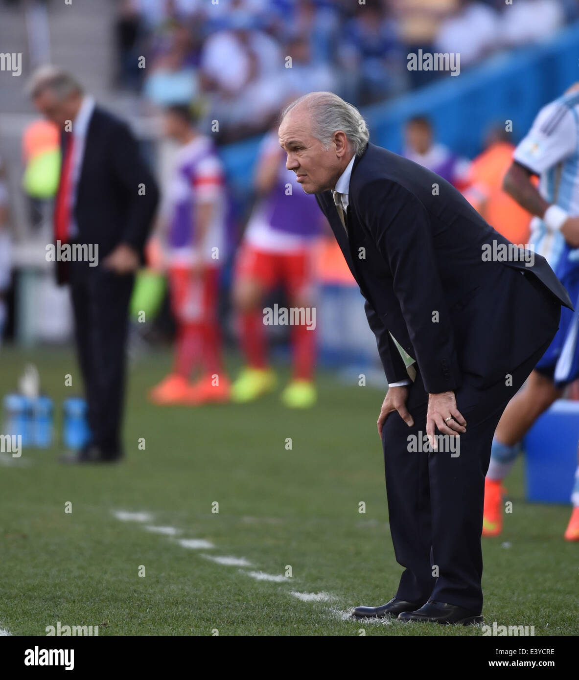 Sao Paulo, Brazil. 1st July, 2014. Argentina's coach Alejandro Sabella ...