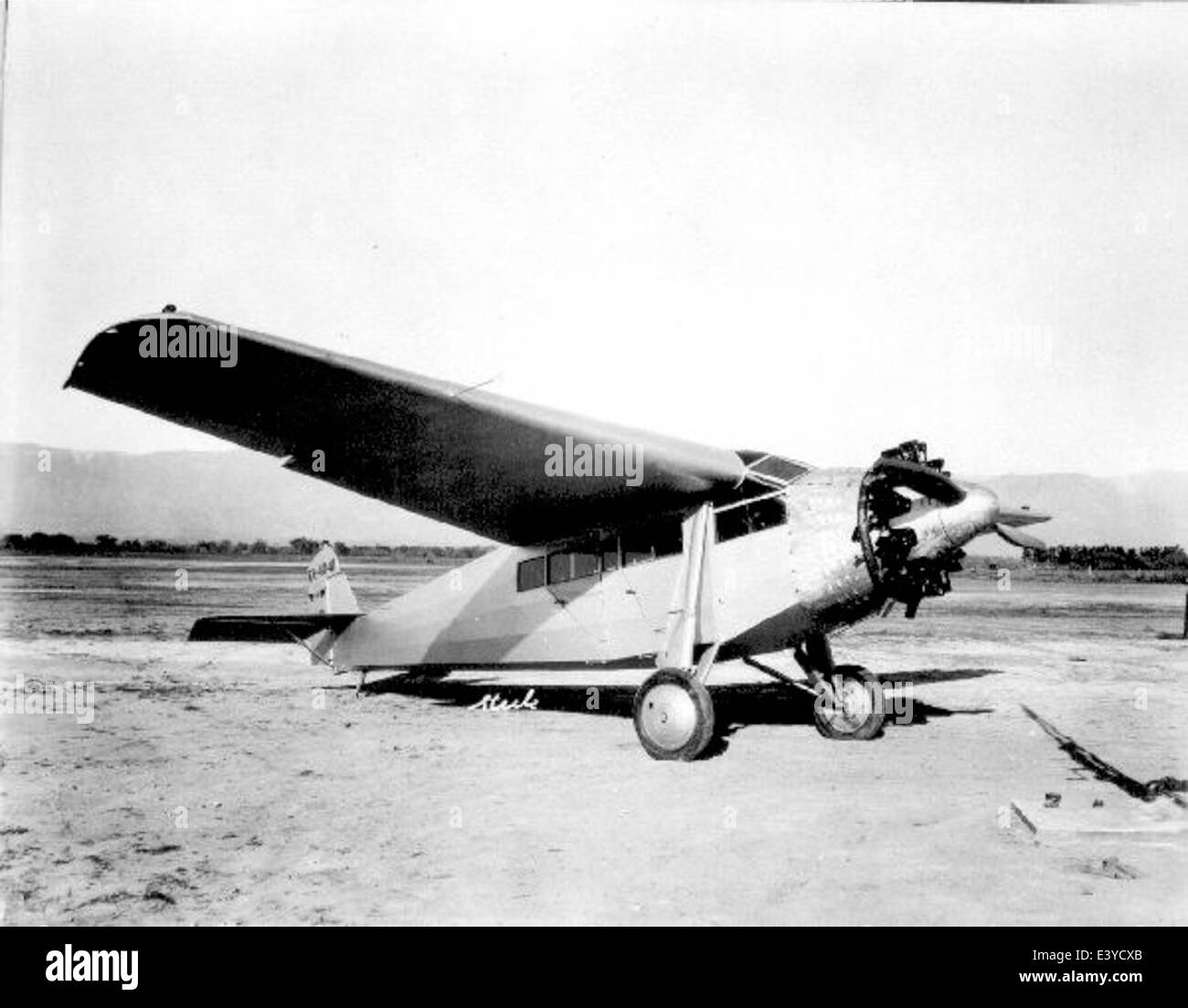 This photograph showcases a Ryan aircraft from 1928, associated with ...