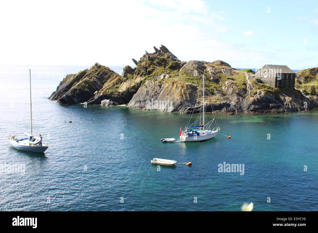 Cornwall polperro blue peter hi-res stock photography and images - Alamy