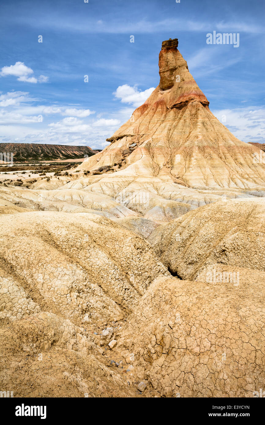 Rock formation Castildetierra in Bardenas Reales, Navarra, Spain Stock ...