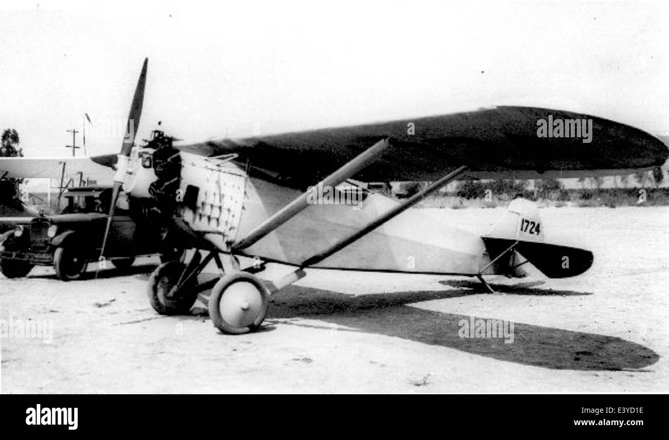 A photograph of the Ryan aircraft used by Charles Lindbergh, taken in ...