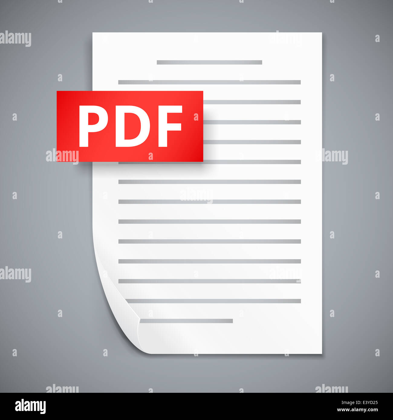 PDF paper sheet icons Stock Photo - Alamy