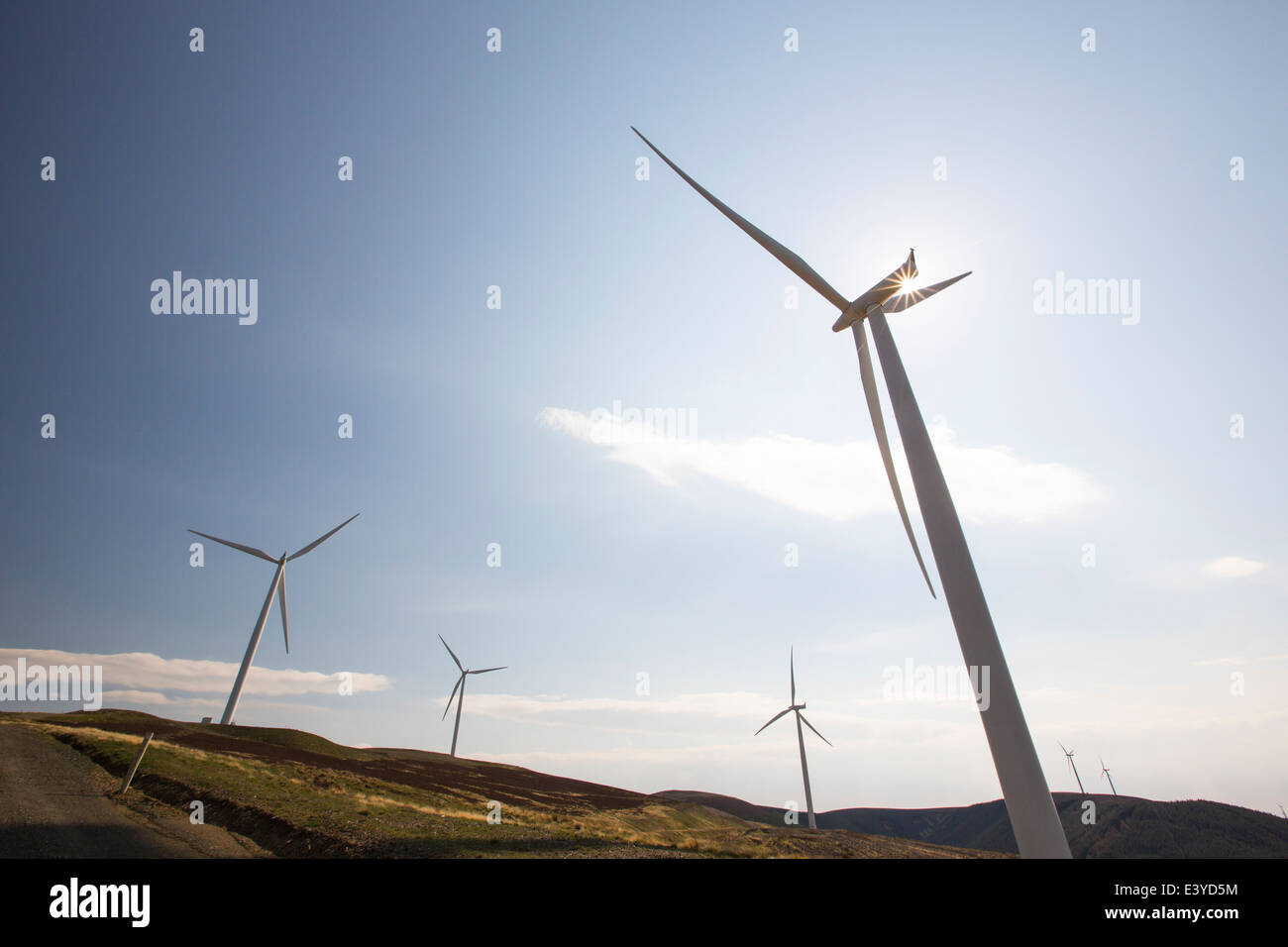 The Clyde Wind Farm in the Southern Uplands of Scotland near Biggar. It ...
