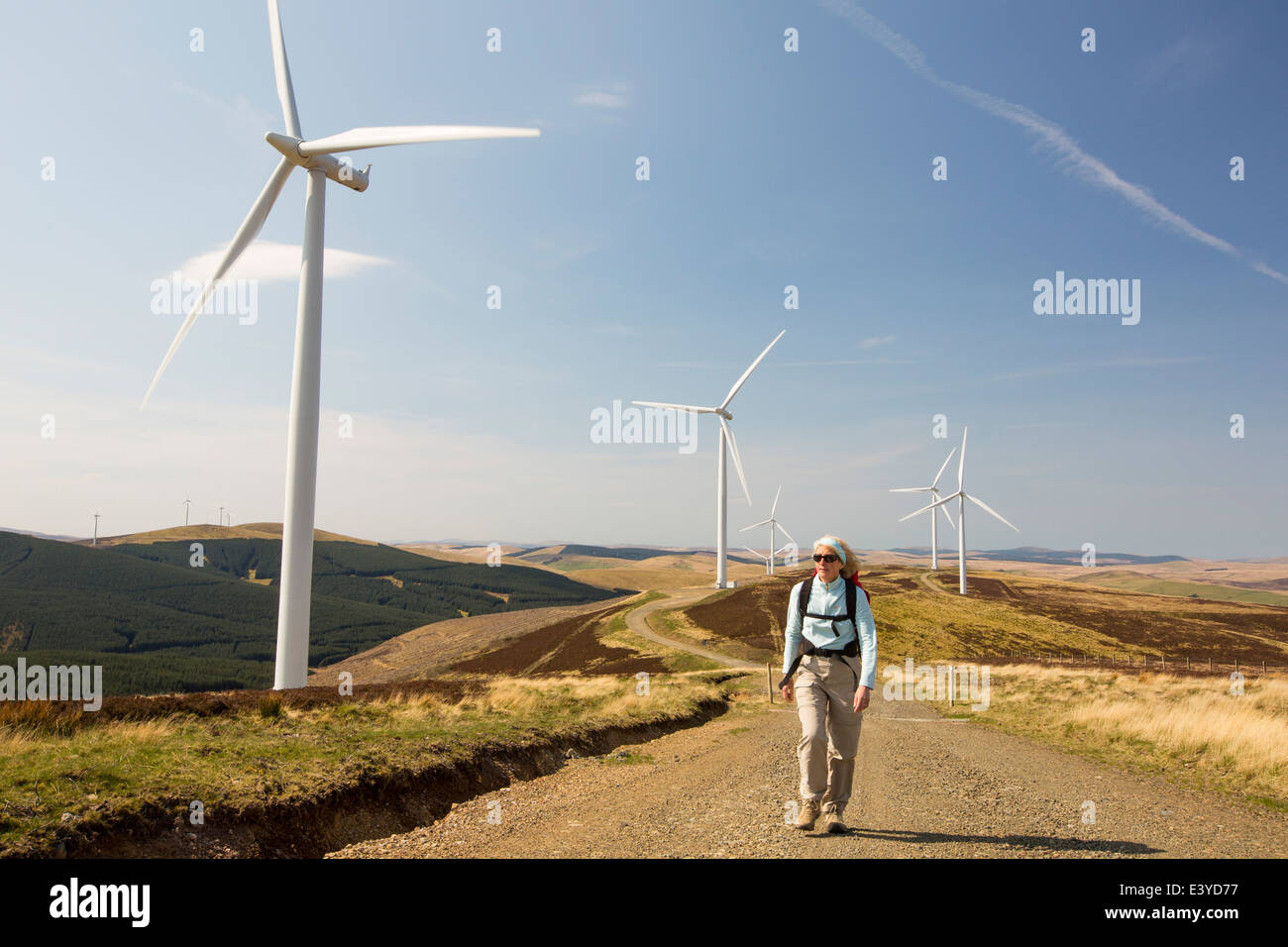 The Clyde Wind Farm in the Southern Uplands of Scotland near Biggar. It ...
