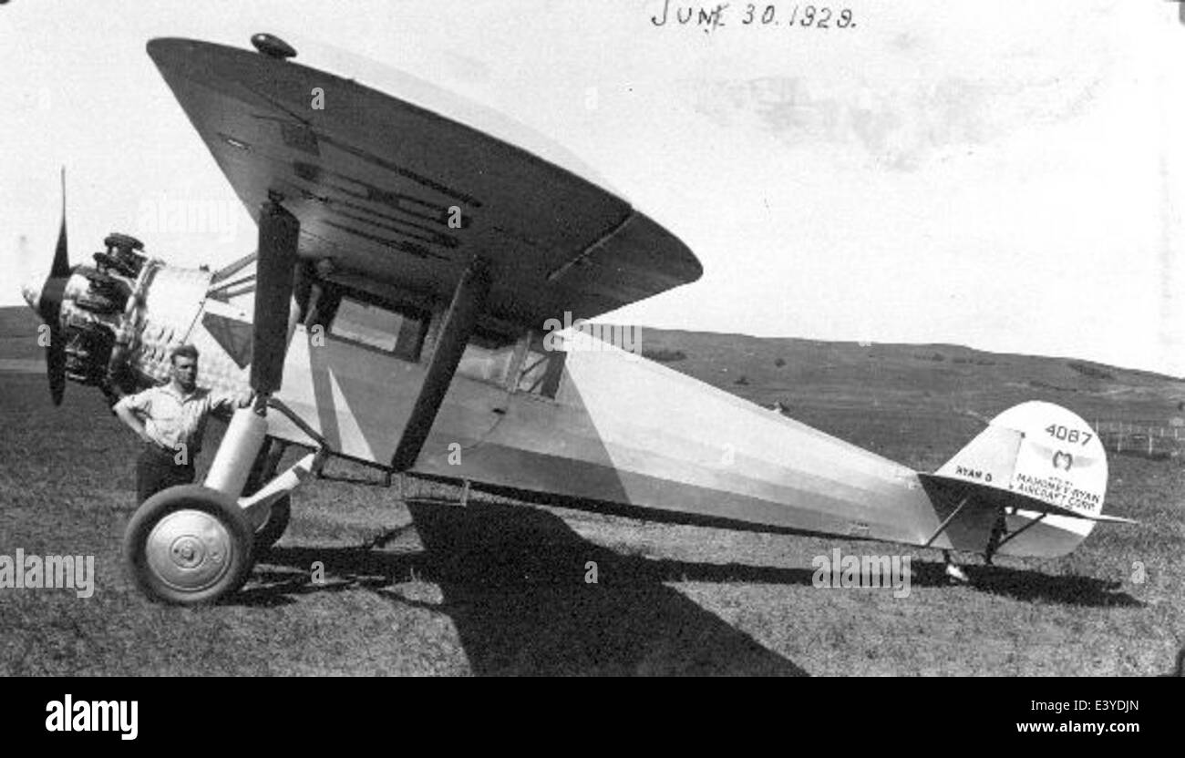 A photograph of a Ryan aircraft from June 30, 1929, associated with ...