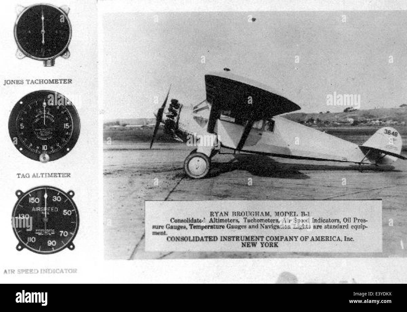 The Ryan NYP Spirit of St. Louis, flown by Charles Lindbergh in 1929 ...