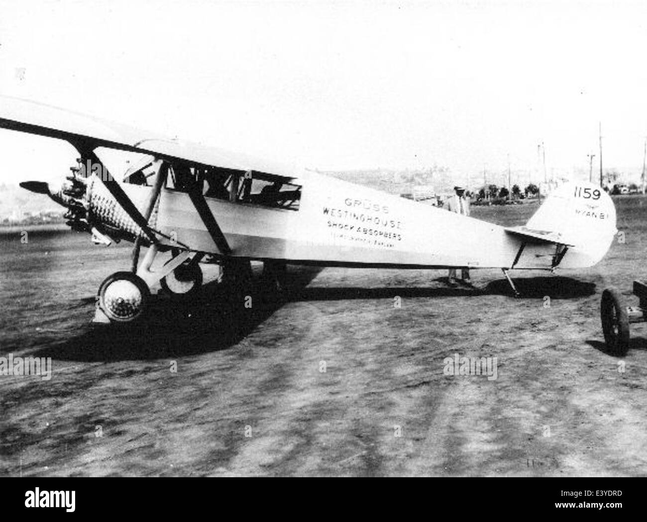 A photograph of the Ryan aircraft used by Charles Lindbergh during his ...