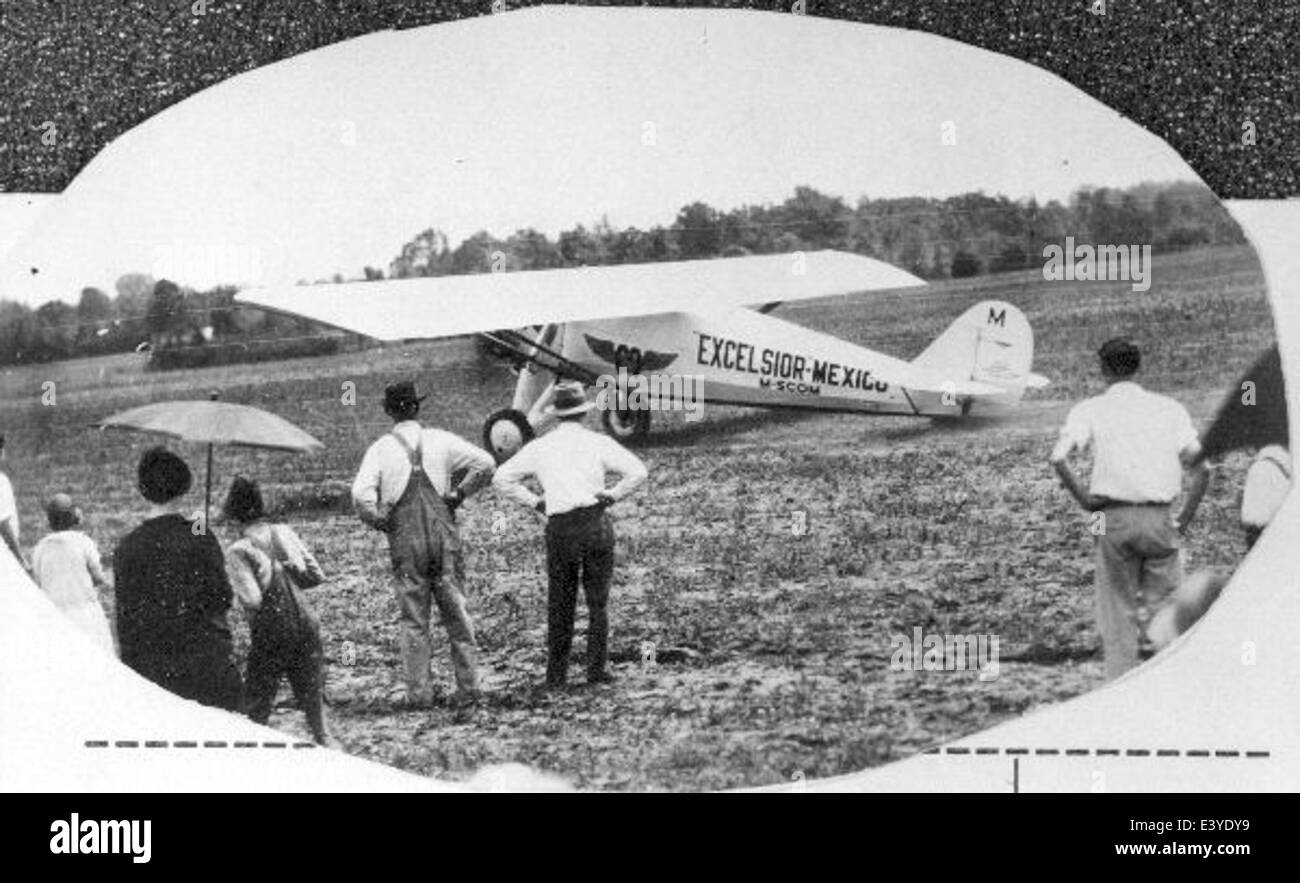 A photograph of a Ryan aircraft from 1928, displayed at the San Diego ...