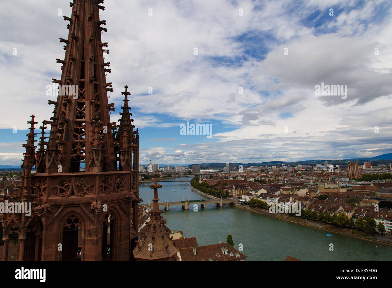 Photograph taken from top of the Basel Minster Stock Photo - Alamy