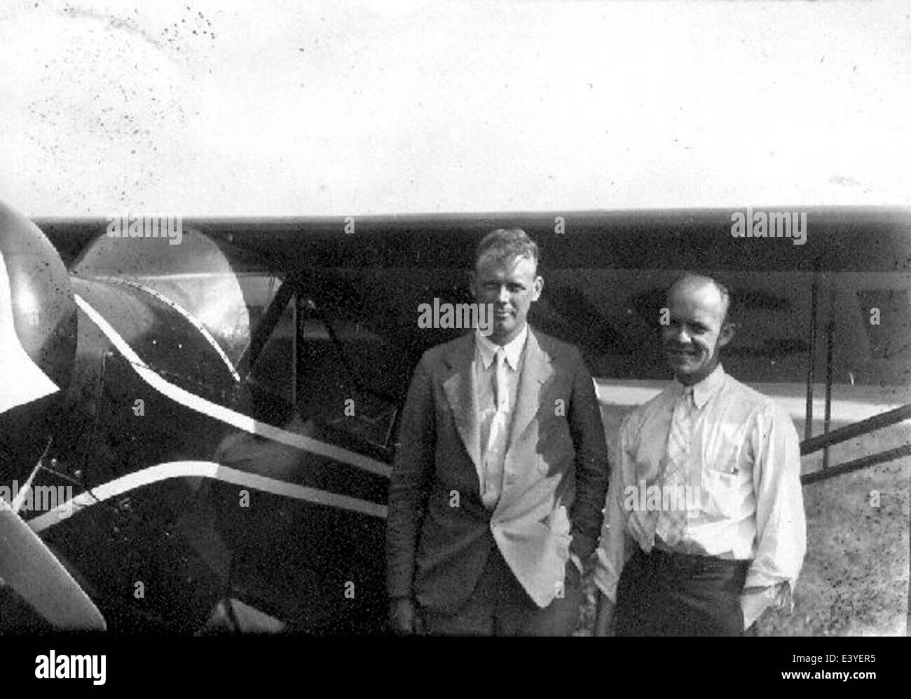 A photograph of Charles Lindbergh's Monocoupe from 1934, capturing his ...