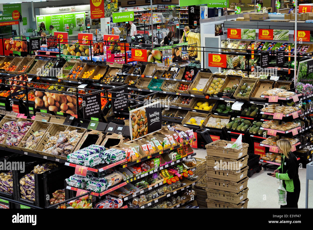 fruit and veg fresh fruit department in a supermarket Stock Photo - Alamy