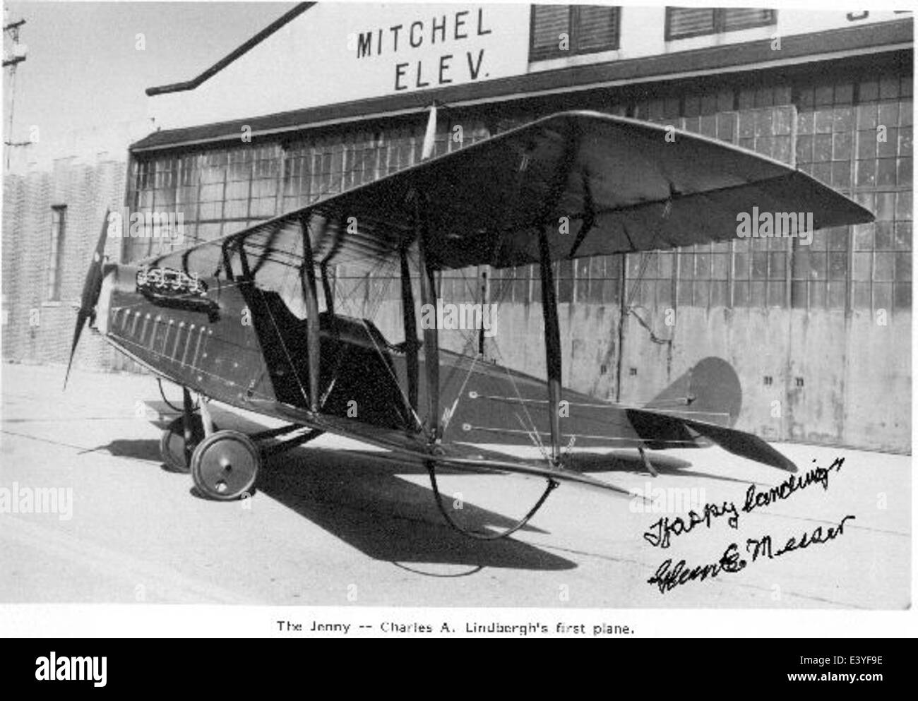 A photograph of the 1925 Curtiss JN-4 Jenny aircraft, associated with ...