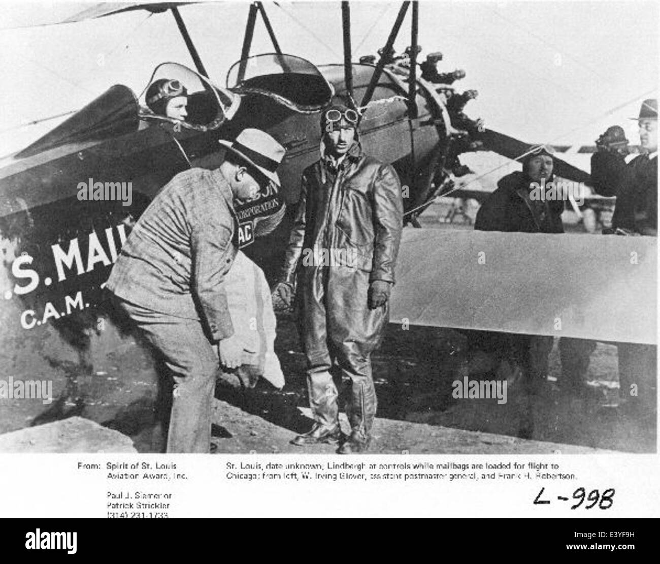 A Ryan aircraft from 1925, associated with Charles Lindbergh, displayed ...