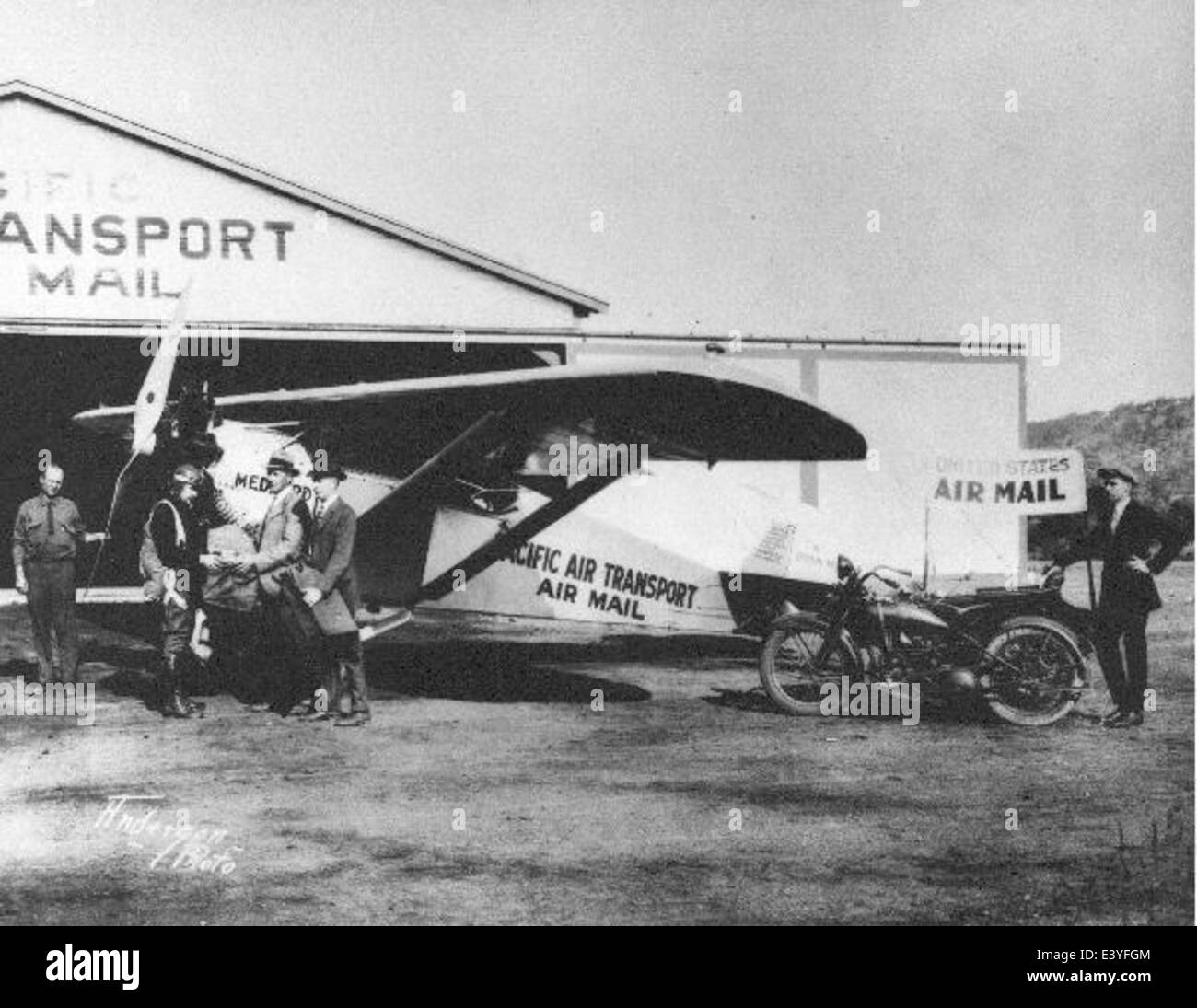 Photograph of a 1926 Lindbergh aircraft, showcasing the advancements in ...