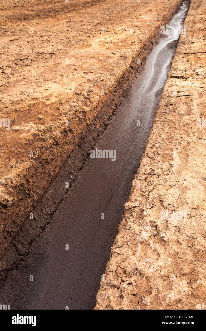 Raised bog being harvested peat hi-res stock photography and images - Alamy