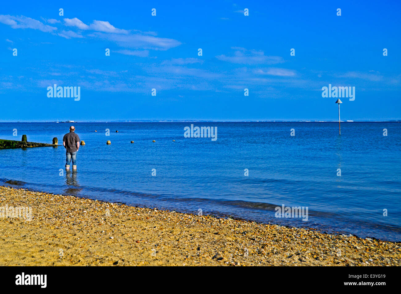 View of beach, Southend-on-Sea, Essex, England, United Kingdom Stock ...