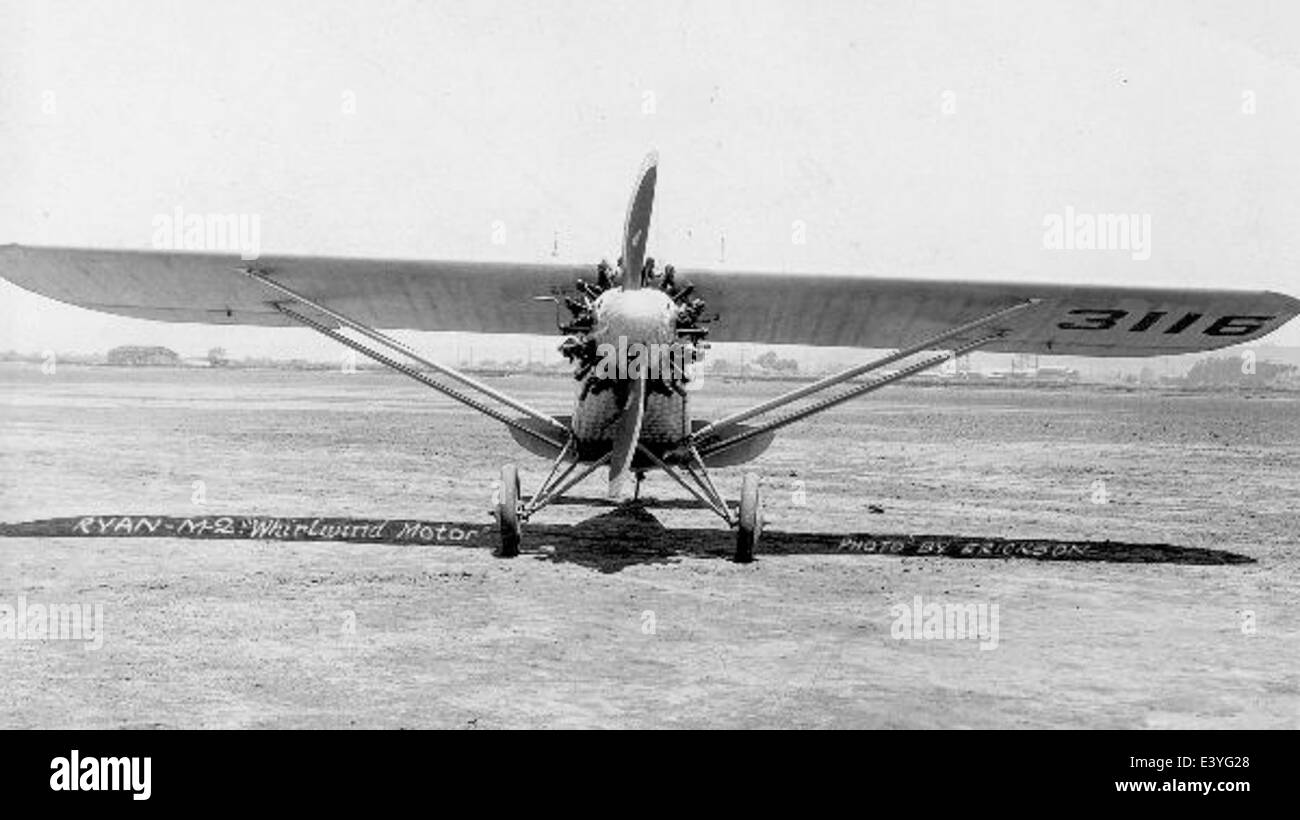 This photograph depicts a Ryan aircraft from 1926, illustrating the ...