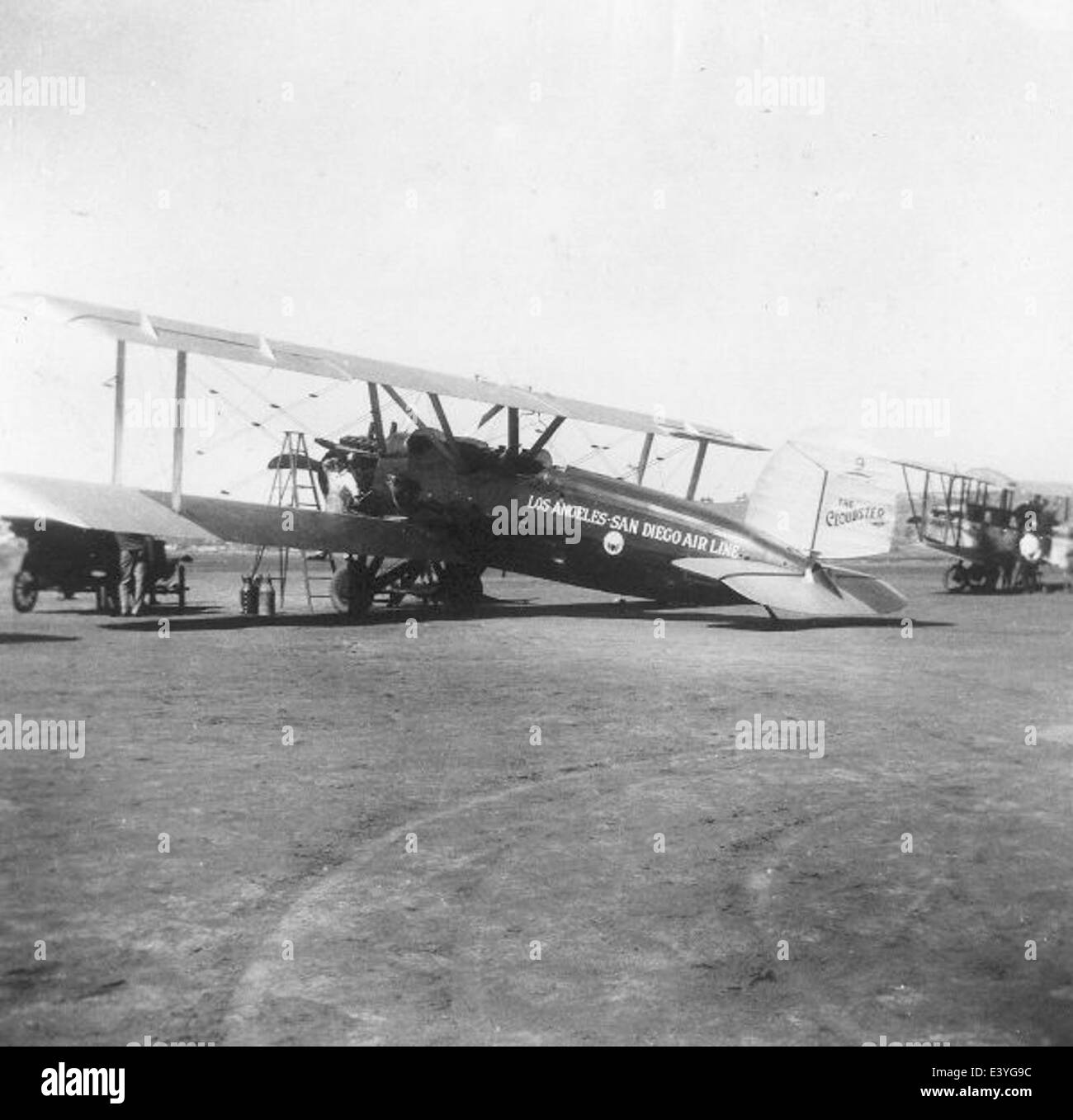 A 1925 aviation photograph featuring Charles Lindbergh at the San Diego ...