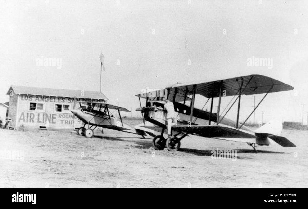 A 1925 photograph of a Ryan aircraft associated with Charles Lindbergh ...