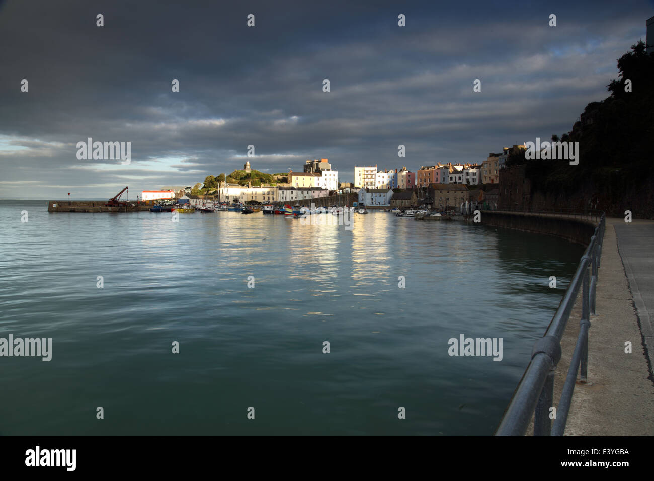 Tenby Harbour at sunset, West Wales, Pembrokeshire, UK Stock Photo - Alamy