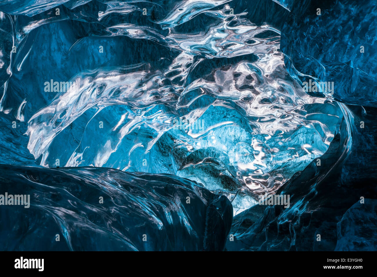 Amazing ice cave inside vatnajokull, europe´s largest glacier Stock ...
