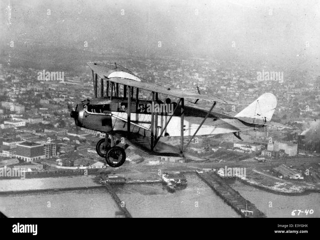 A 1924 photograph of a Ryan aircraft, associated with Charles Lindbergh ...